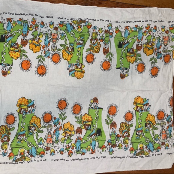 unknown | Kitchen | Vintage Terry Cloth Tea Towel Mother Goose Old ...